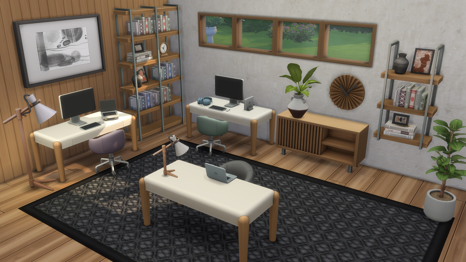 STYLISH WOOD OFFICE – Mundo Sims